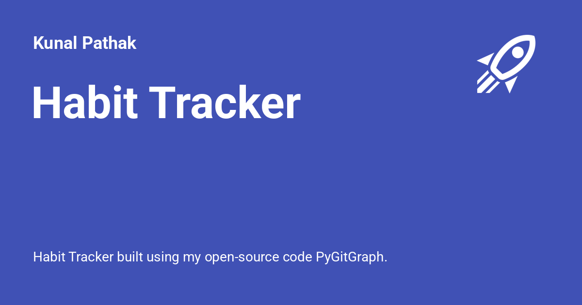 Habit Tracker - Kunal Pathak